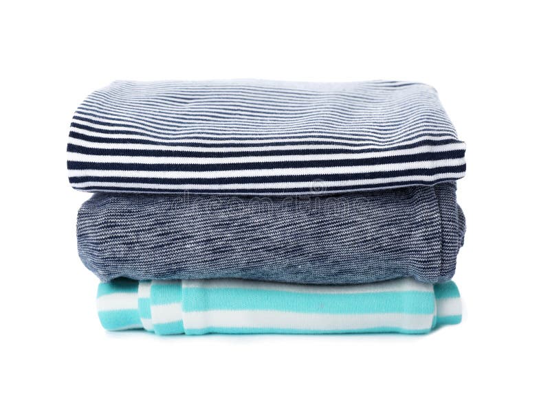 Stack of Folded Child Clothes Stock Image - Image of clothing ...