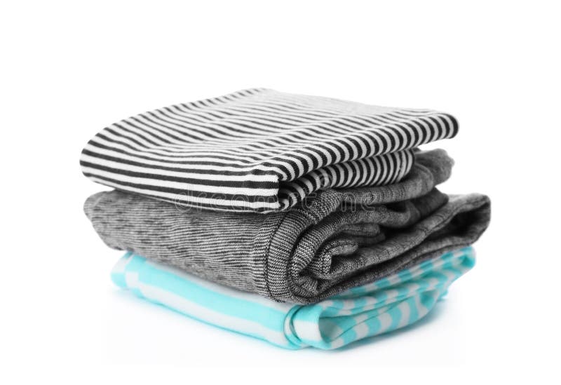 Stack of Folded Child Clothes Stock Photo - Image of cute, beautiful ...
