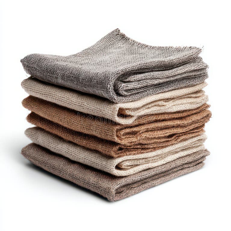 Stack of Folded Dust Cloths, Isolated on Transparent Background --v ...