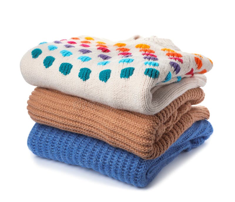 Stack of Folded Knitted Sweaters Stock Photo - Image of fabric, fall ...