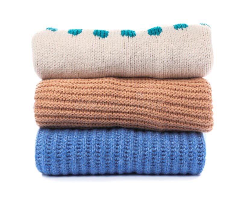 Stack of Folded Knitted Sweaters Stock Photo - Image of design, cloth ...