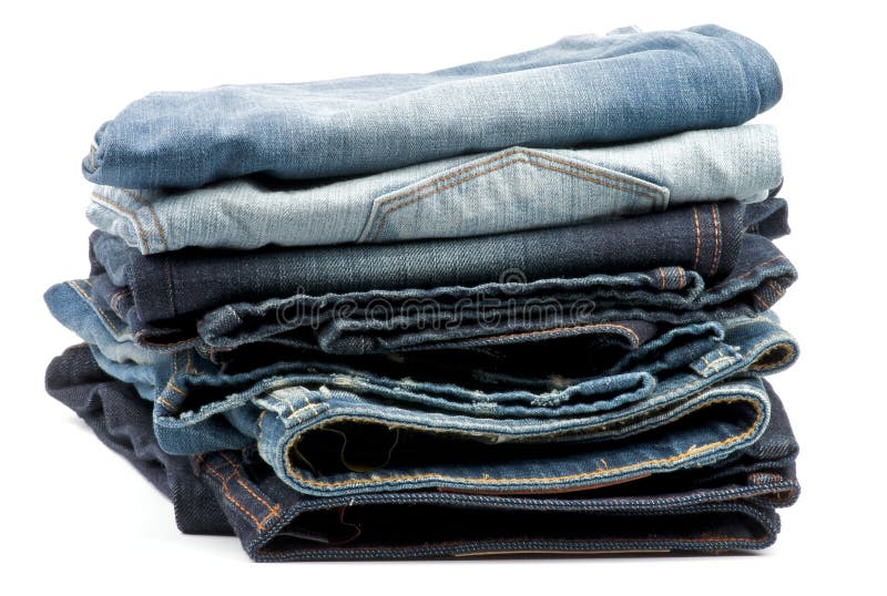 Folded New Blue Jeans stock photo. Image of folded, garment - 11810664