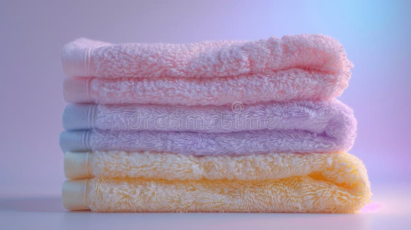Stack Folded Pastel Towels Soft Textures Stock Photos - Free & Royalty ...