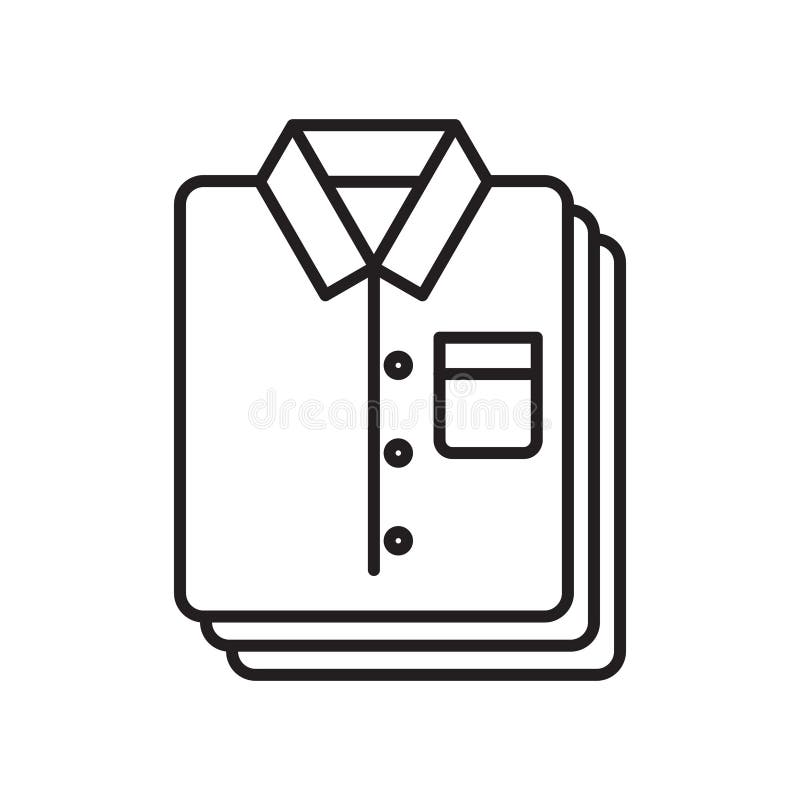 Stack of Folded Shirts Icon Stock Vector - Illustration of sign ...
