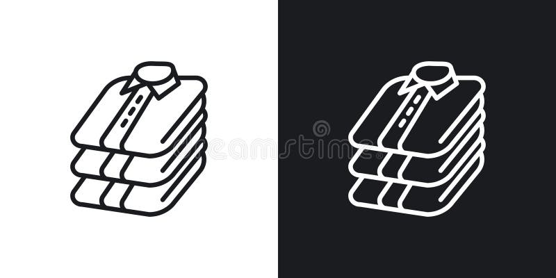 Stack of Folded Shirts Icon Stock Vector - Illustration of background ...