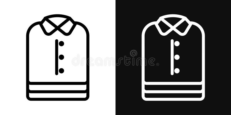 Stack of Folded Shirts Icon Stock Vector - Illustration of label ...