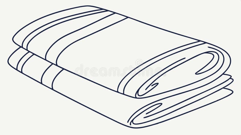 Stack of Folded Towels, Common Household Linen Illustration Vector ...