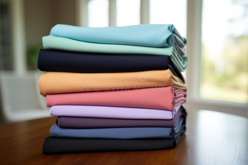 Stack of Folded Yoga Pants for Fitness Dress Code Stock Illustration ...