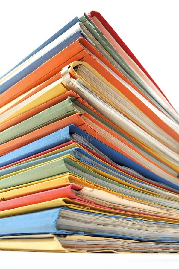 Stack of folders stock image. Image of research, info - 17298783