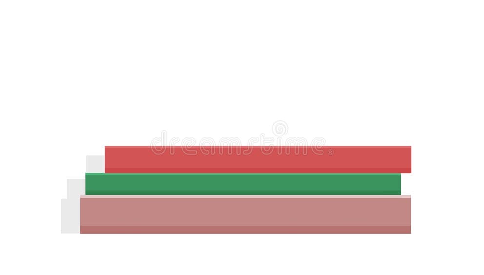 Stack of Folders or Books, Pile of Colorful Binders. Business Document ...