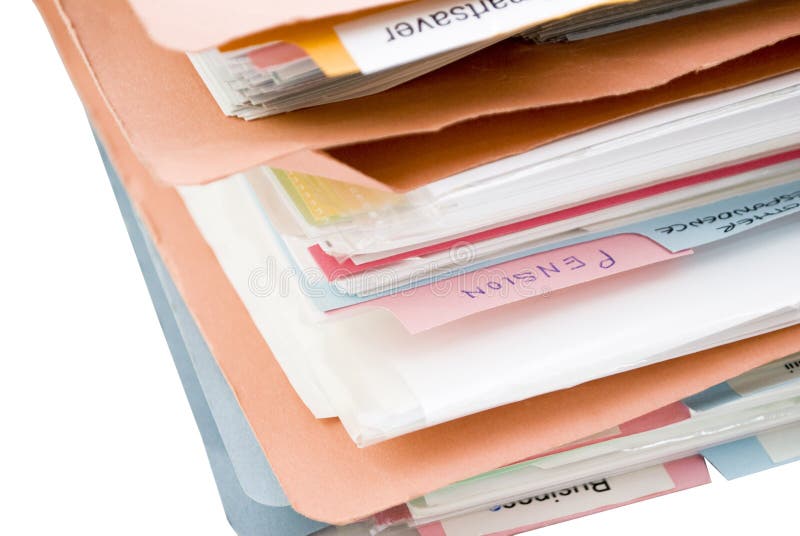 Stack of Folders with Dividers Stock Image - Image of dividers ...