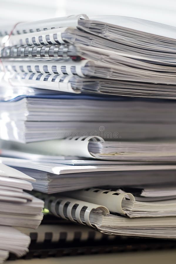 Stack of Folders with Documents Stock Photo - Image of color, archive ...