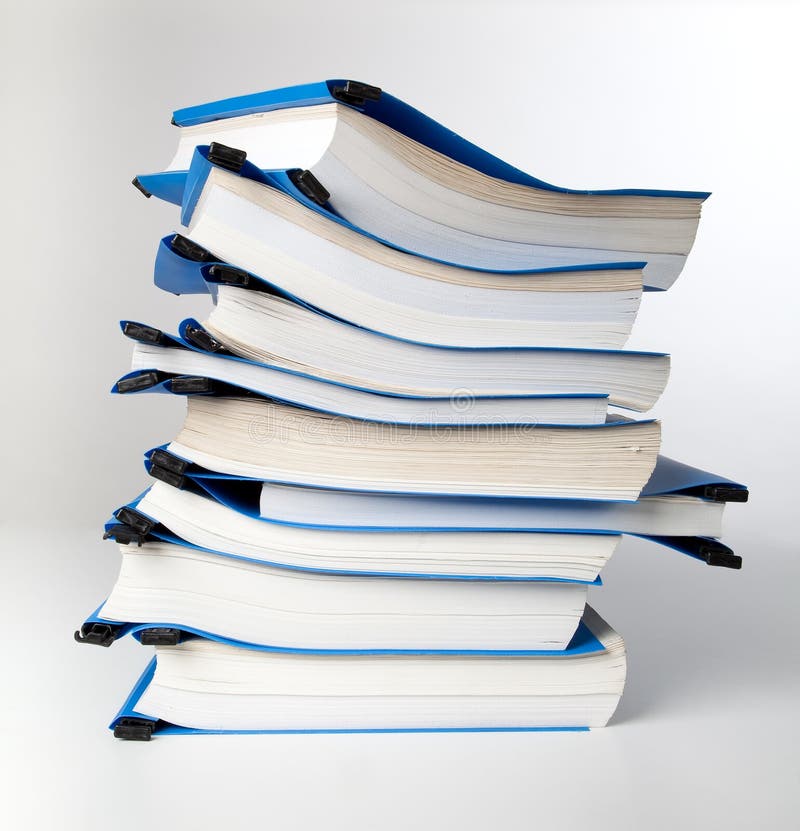 Stack of folders stock image. Image of blue, concept - 32056581