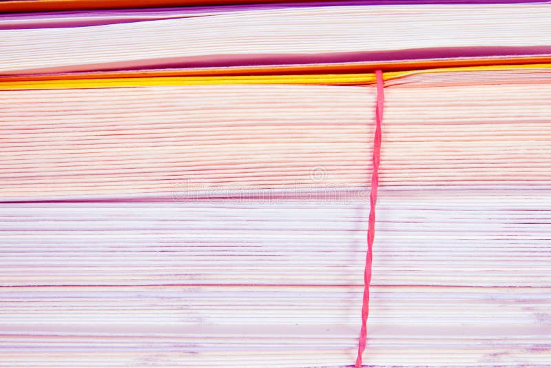A Stack of Folders Held Together by an Elastic Stock Image - Image of ...