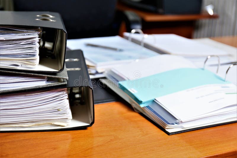Stack of folders stock photo. Image of literature, stack - 206461830