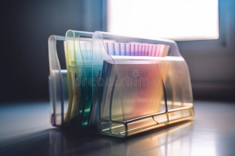 A Stack of Folders Sitting on Top of a Table Stock Illustration ...