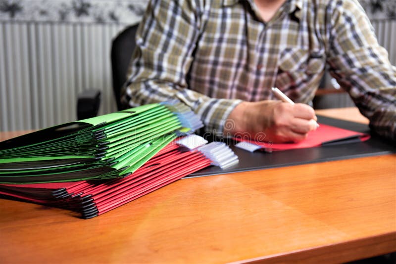 Stack of folders stock photo. Image of literature, stack - 206461830