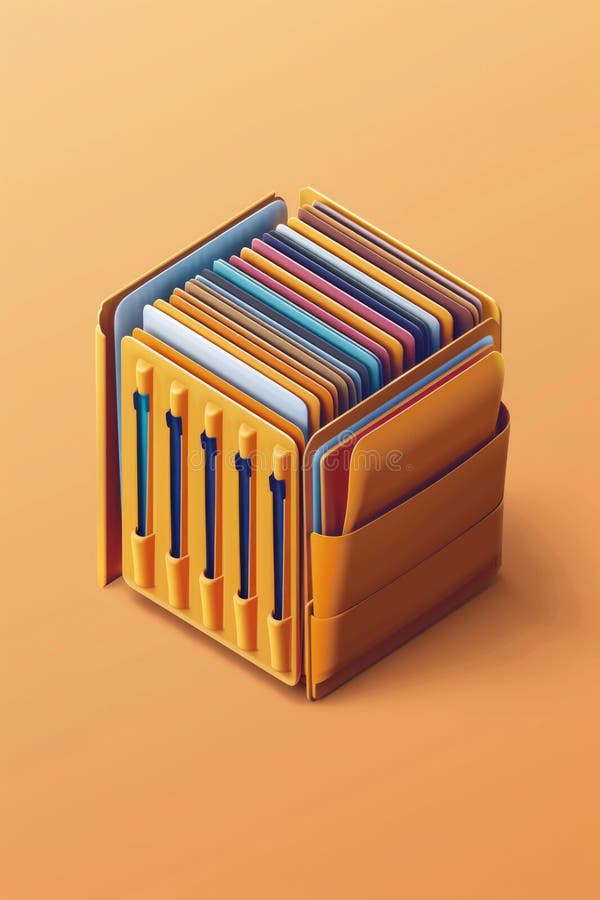 A Stack of Folders on a Table, Perfect for Office or Organization ...