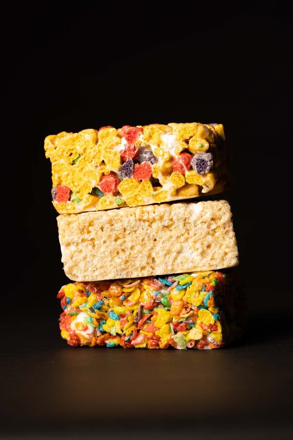 A Stack of Food, with Cereal and Fruit Sprinkles Stock Photo - Image of ...