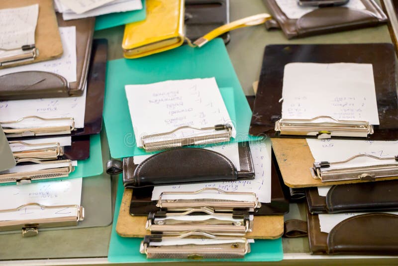Stack of Food Order Paper on Clipboard Stock Photo - Image of ...