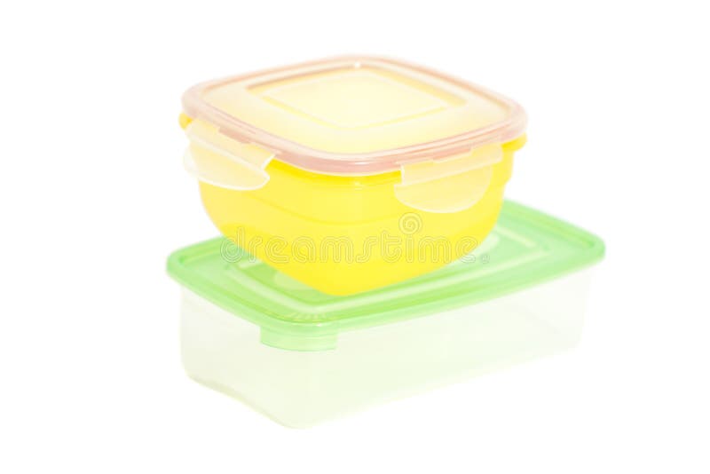 Stack of Food Plastic Containers Stock Photo - Image of container ...