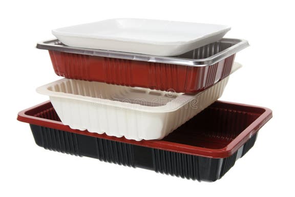 Stack of Food Trays stock photo. Image of boxes, packages - 22003438