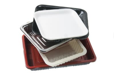 Stack of Food Trays stock image. Image of packs, packaging - 22003439