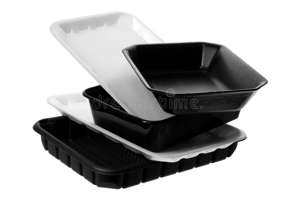 Stack of Food Trays stock image. Image of trays, cutout - 66791923