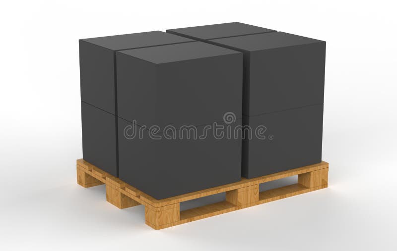 Stack of four boxes stock illustration. Illustration of factory - 156220982