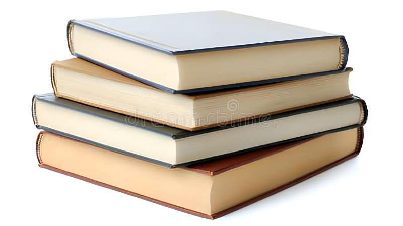 Stack of Four Hardcover Books Education Knowledge Reading Study Library ...