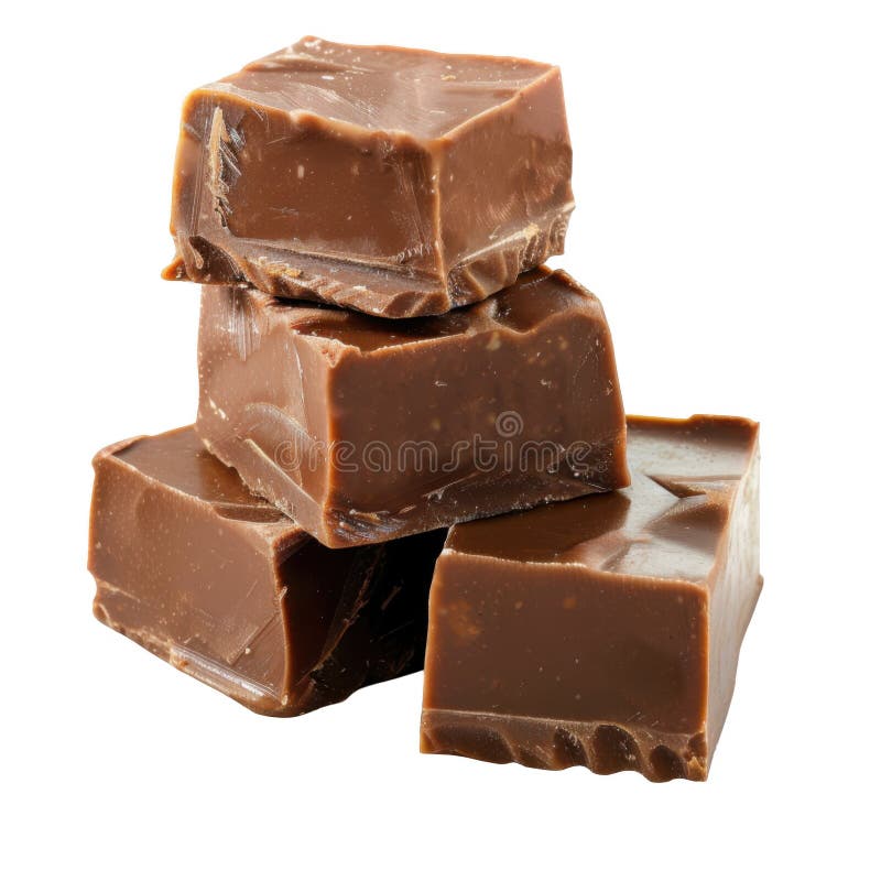 A Stack of Four Milk Chocolate Pieces Stock Photo - Illustration of ...