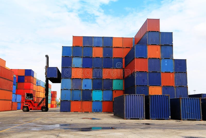 Warehouse containers stock photo. Image of cargo, crate - 664860