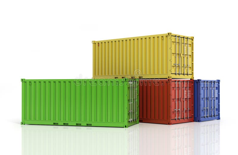 Freight Containers stock vector. Illustration of crane - 15640222