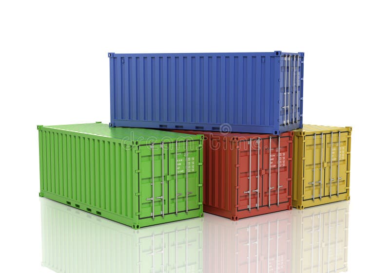 Freight Containers stock vector. Illustration of crane - 15640222