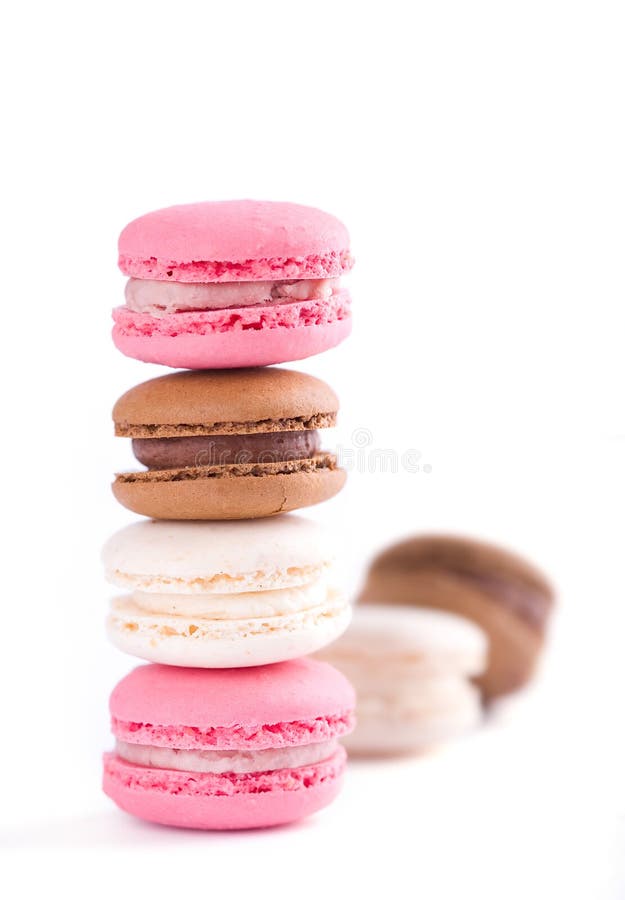 Stack of french macaroons stock image. Image of background - 25483969