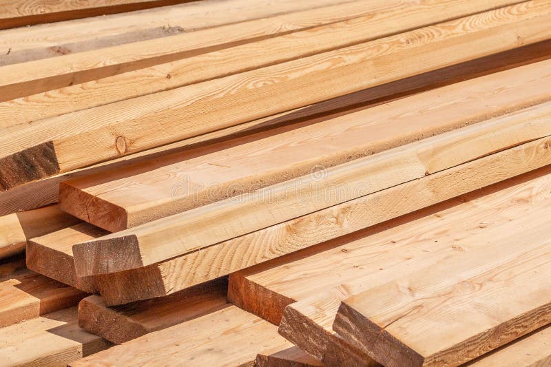 Stack of Fresh Construction Boards or Bars Stock Image - Image of ...