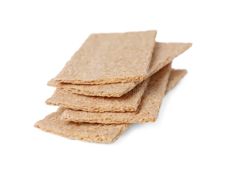 Fresh Crunchy Rye Crispbreads on White Background Stock Photo - Image ...