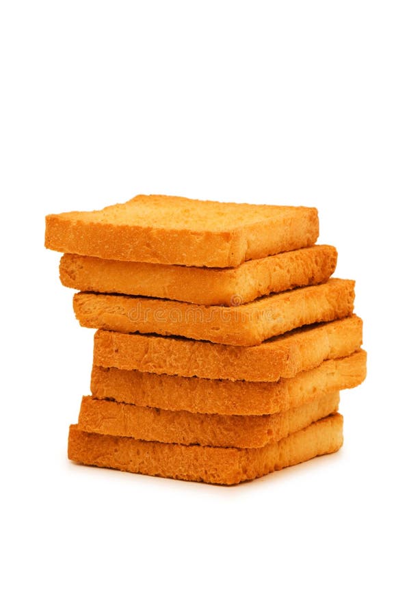Stack of Fresh Toasts Isolated Stock Image - Image of sliced ...