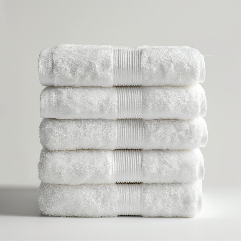 Stack of Fresh White Towels Stock Image - Image of clean, stack: 314767395