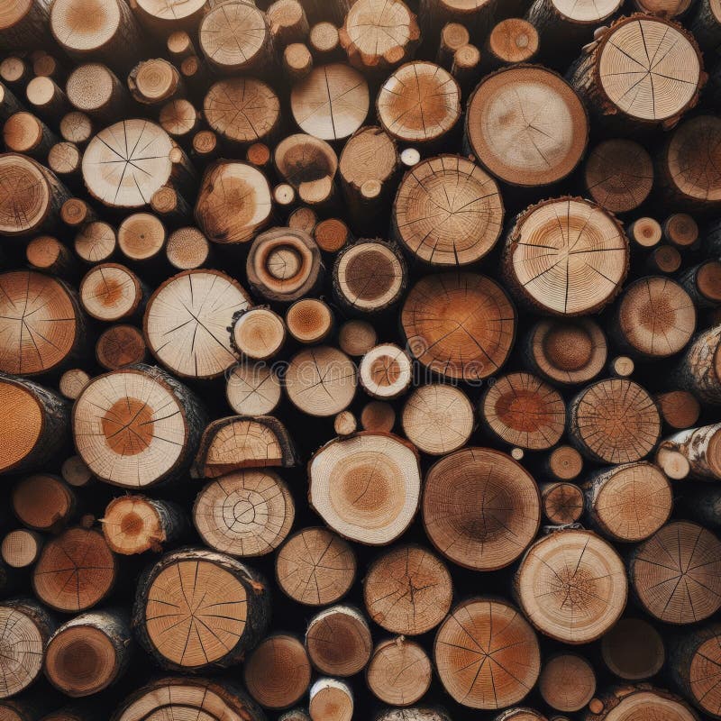 Stack of Freshly Cut Wood Logs Stock Image - Image of stack, texture ...