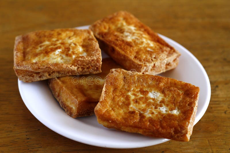 Stack of Freshly Fried Tokwa or Tofu Stock Image - Image of flavor ...