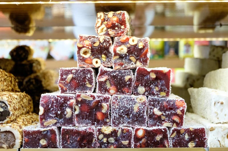 Stack of Fruit Covered with Nuts Stock Image - Image of closeup, snack ...