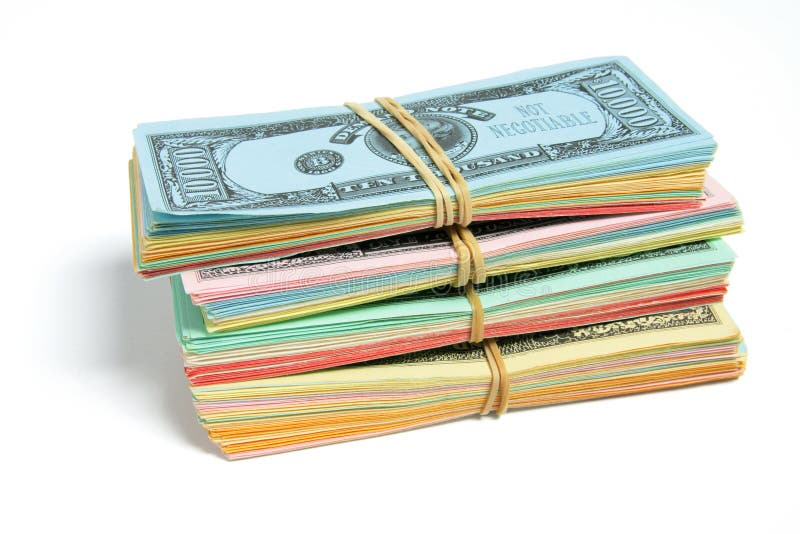 Stack of Game Banknotes stock photo. Image of dollars - 13210184