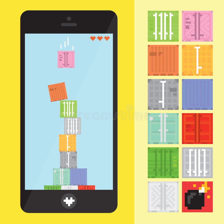 Stack game vector level stock vector. Illustration of graphic - 47046329