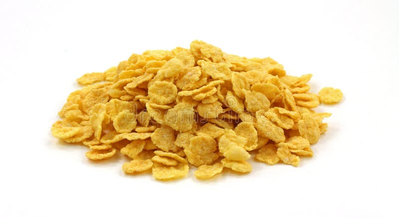 Stack of Generic Corn Flakes Stock Photo - Image of healthy, isolated ...