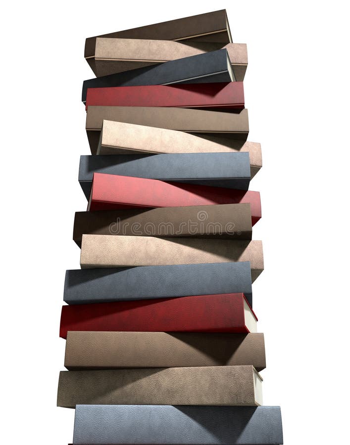 Stack of Generic Leather Books Stock Photo - Image of realistic, stack ...