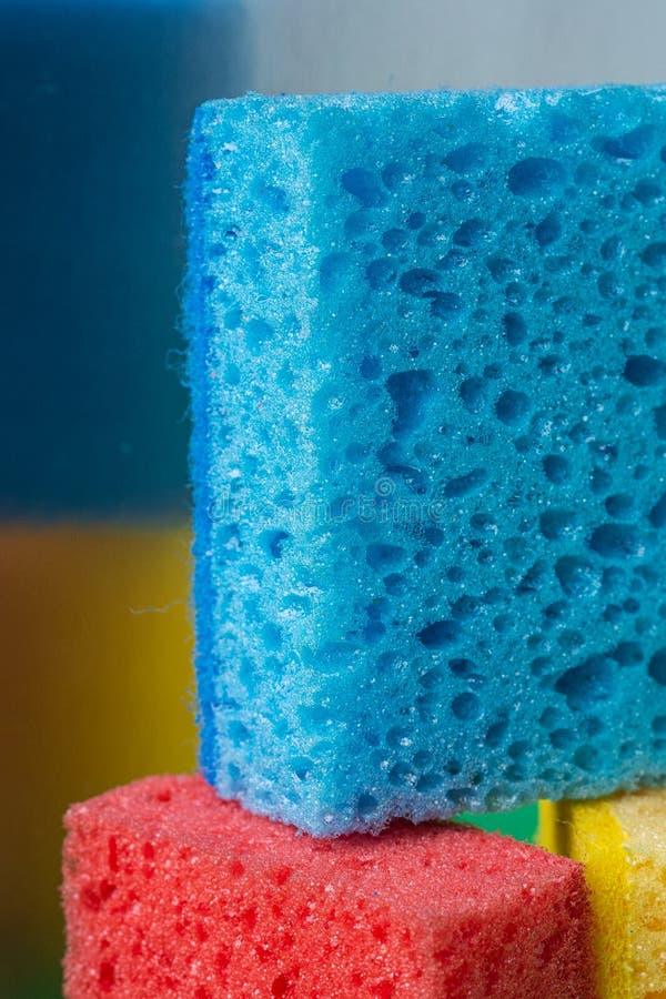 Stack Geometric Blocks Construction Abstract Sponges in Red, Yellow ...