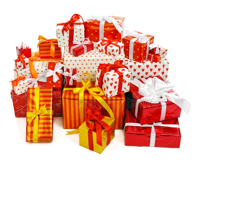 Stack of gift boxes stock photo. Image of green, ornament - 20247420