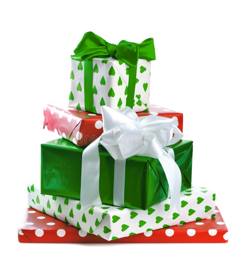 Stack of gift boxes stock image. Image of design, shiny - 27569475