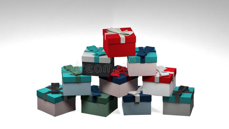Stack of Gift Boxes stock illustration. Illustration of white - 880168